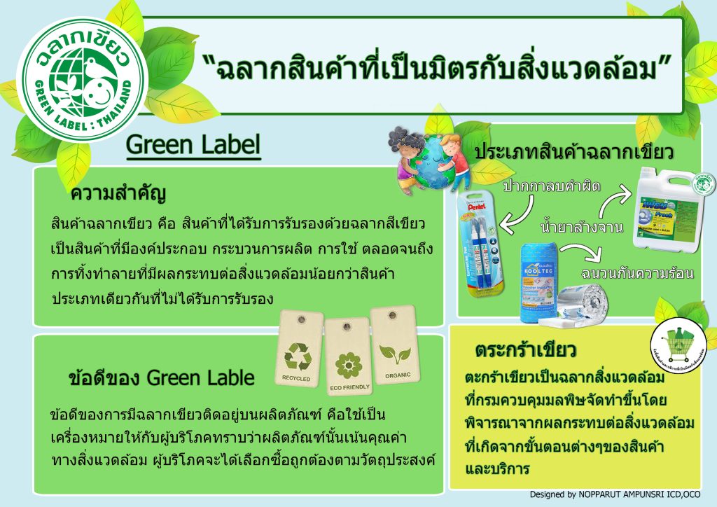 “ฉลากสินค้าที่เป็นมิตรกับสิ่งแวดล้อม” Green Label – TISTR PressCenter